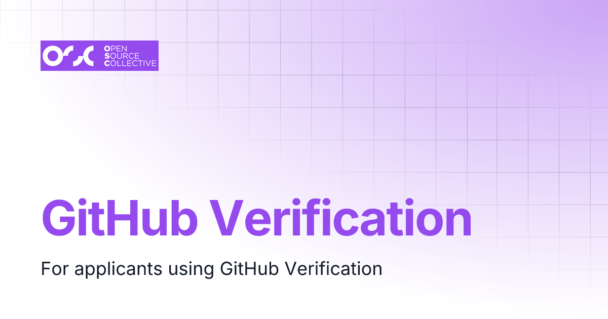 GitHub Verification | Open Source Collective